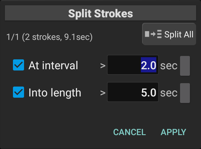 Edit / Split Strokes, Adjust Wait / Coords – FRep2 Support